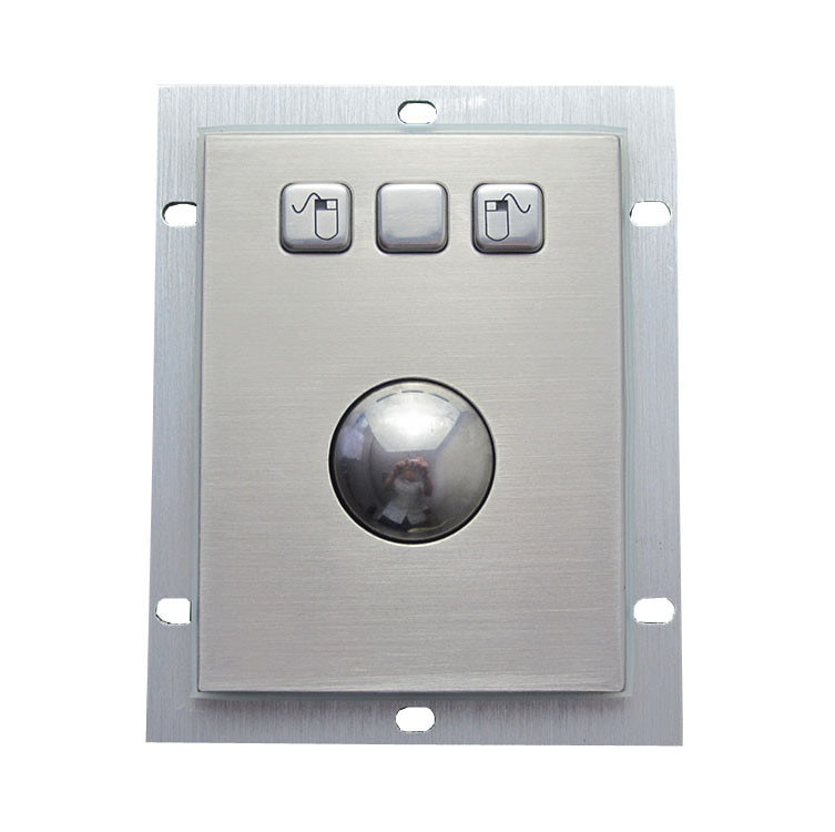 38.mm trackball mouse pointing device with metal panel mounting, USB or ...