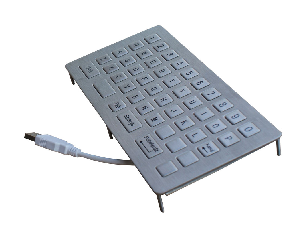 Top panel mounted 46 keys programmable industrial metal keypad with ...
