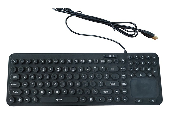 IP68 Industrial Touchpad Keyboard with black color and USB PS/2 interface