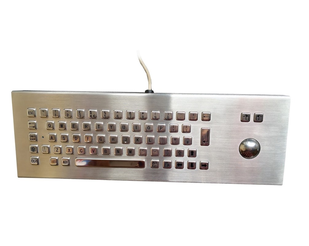 Desk top USB industrial metal keyboard based 64-key steel keyboard with ...