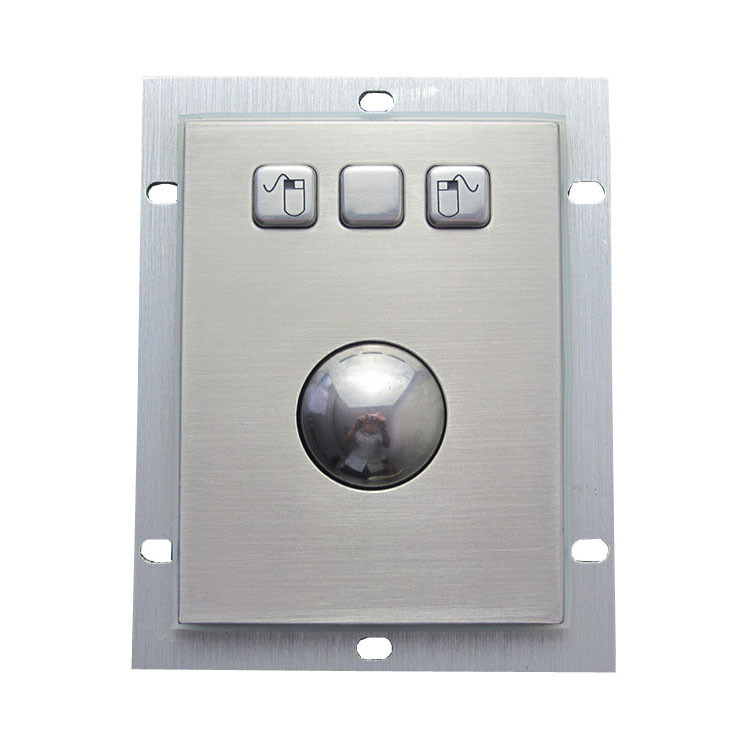 38.mm trackball mouse pointing device with metal panel mounting, USB or ...