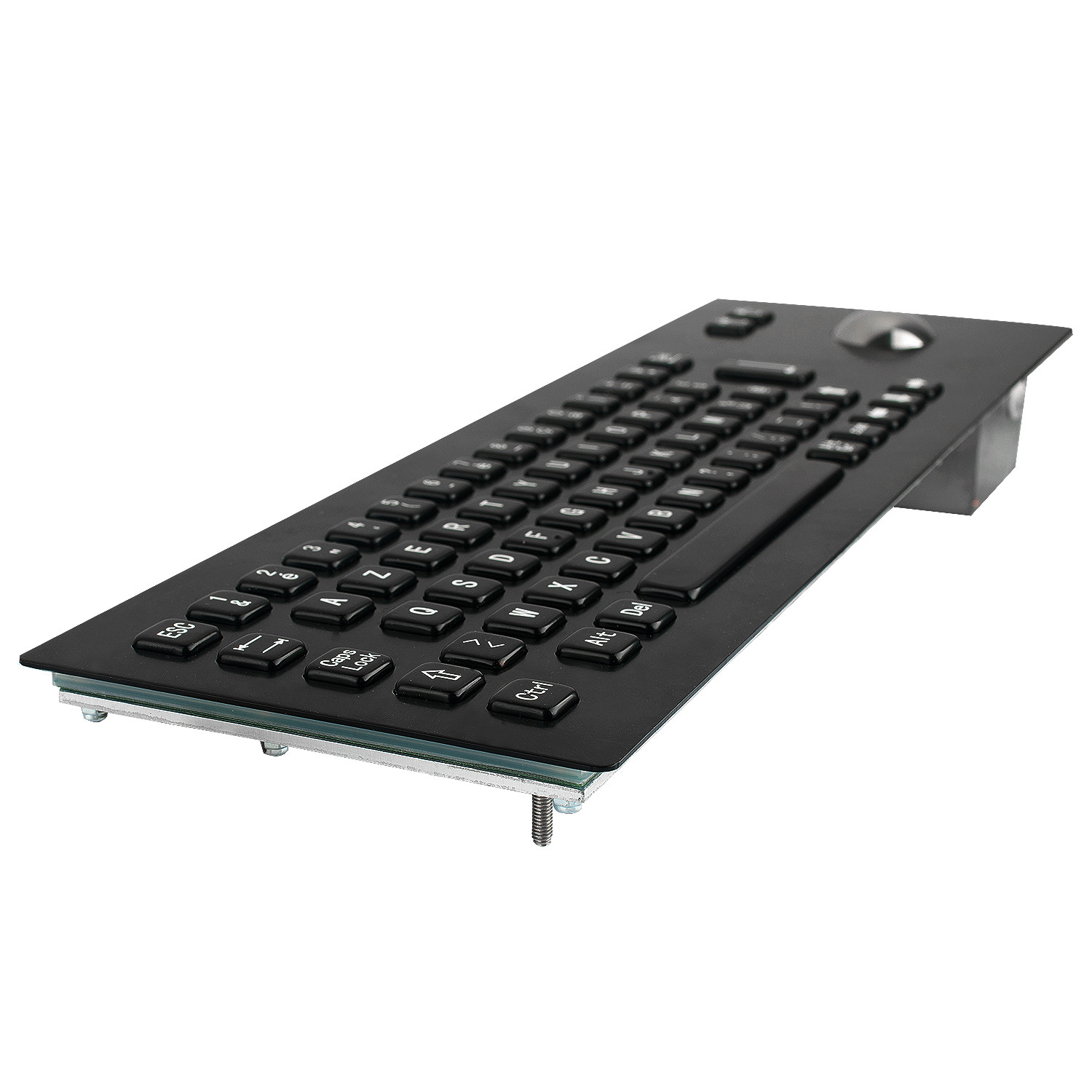Rugged vandal proof black tinanium kiosk keyboard for bank ATM with 38 ...
