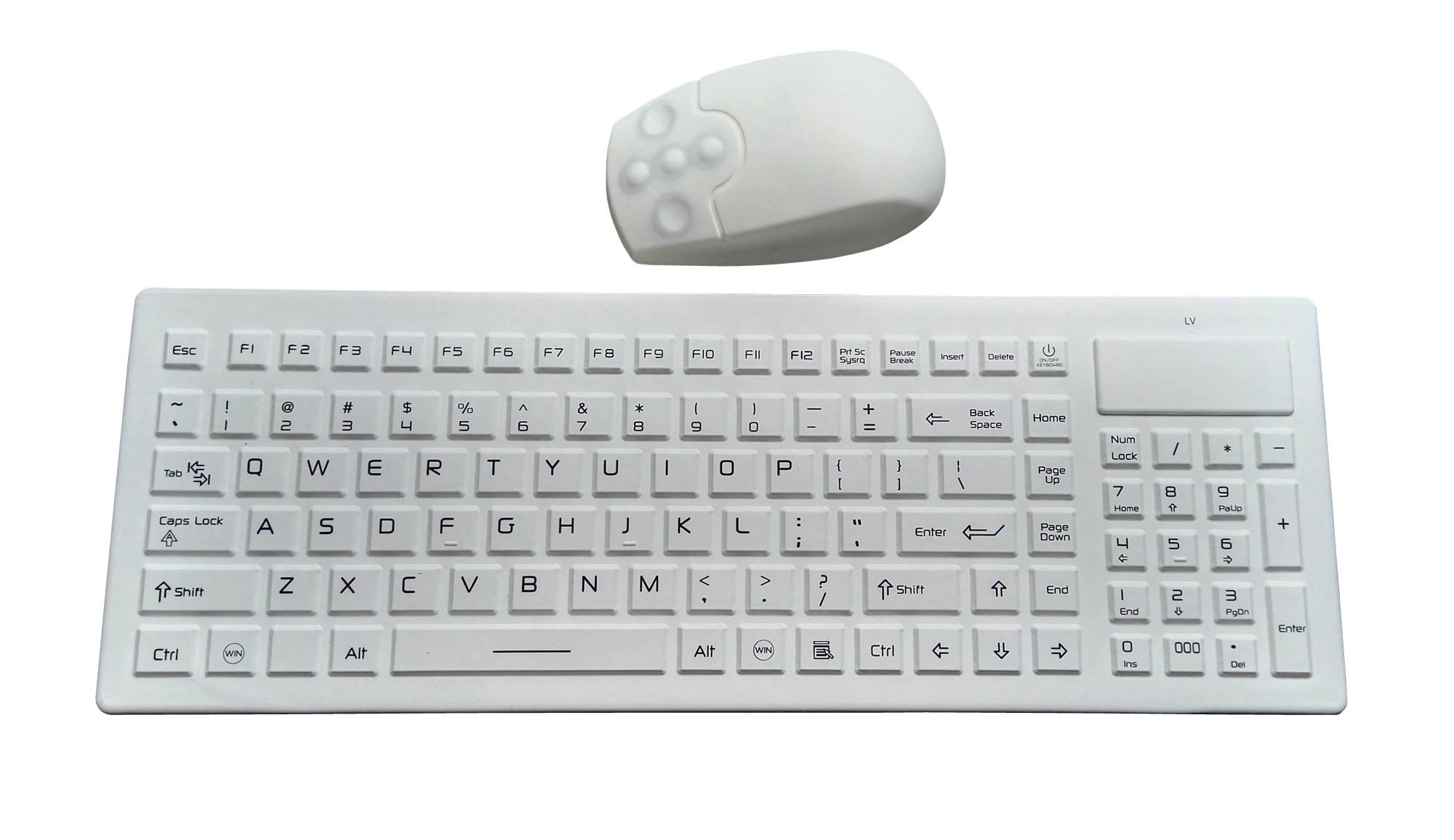 wireless washable hospital keyboards with lock key and nano antmicrobial