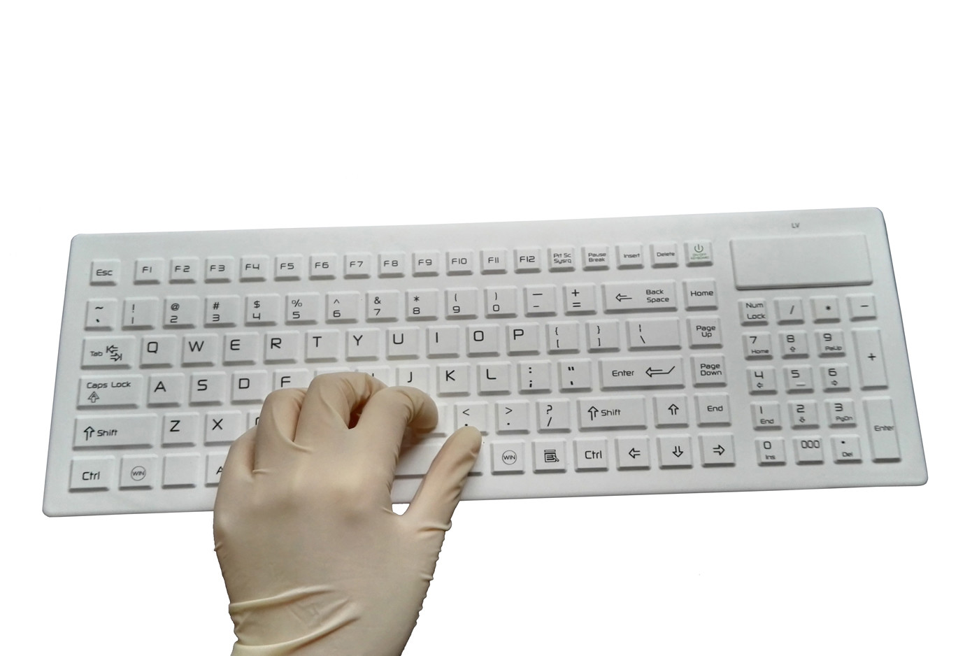 medical wireless washable keyboard with Clean key supporting battery