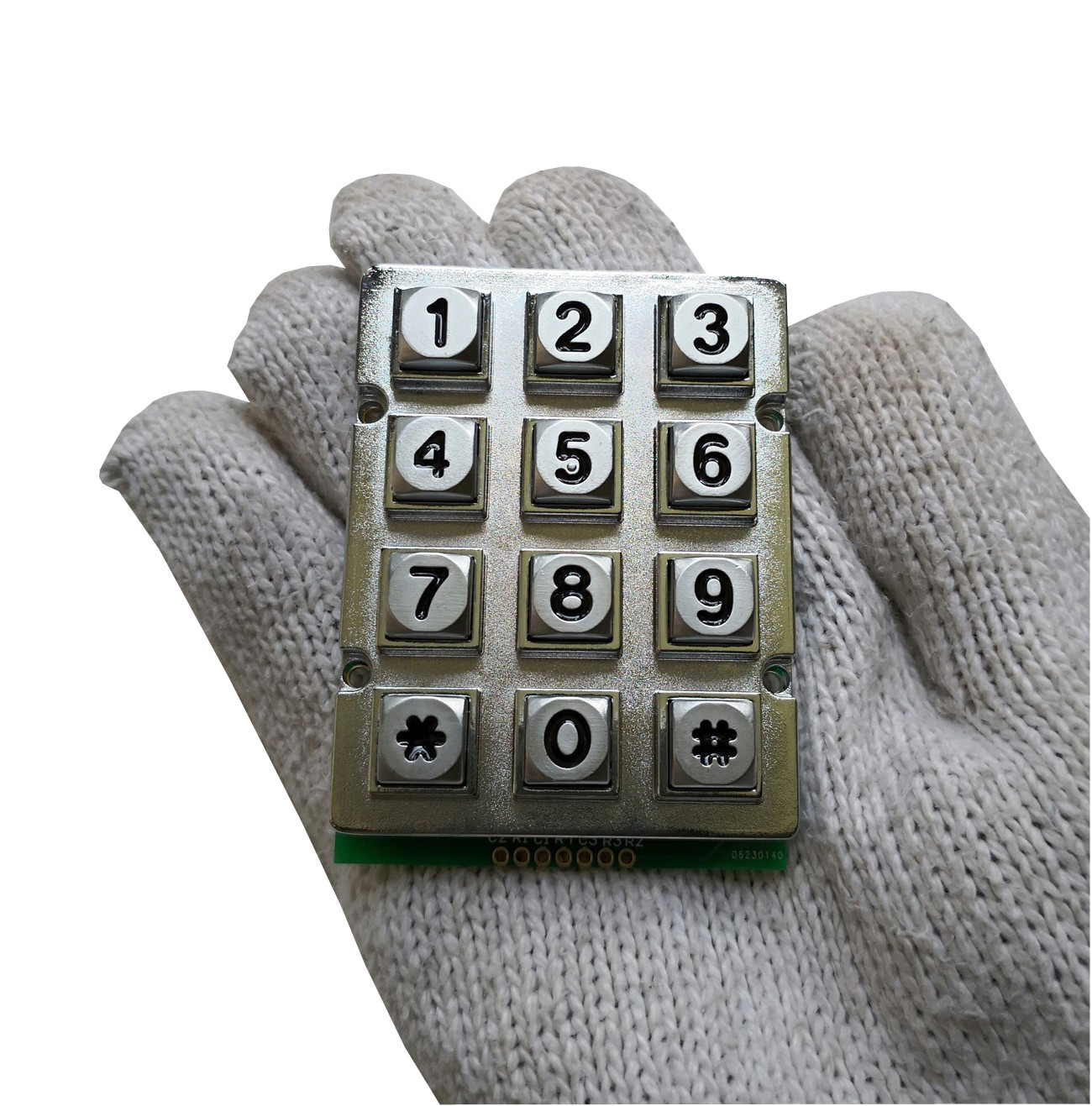 Taiwan industrial keyboard with 12 metal buttons for door access control