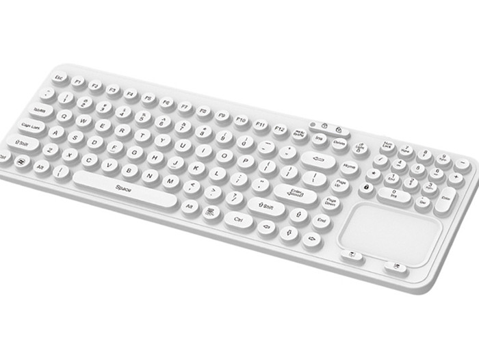 German illuminated NEMA 6P medical keyboard with touchpad for clean room
