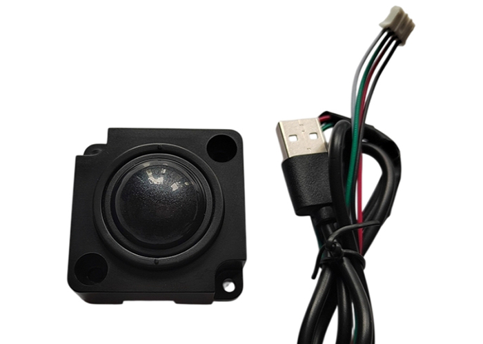quadrature black 25.mm trackball pointing device for medical computer