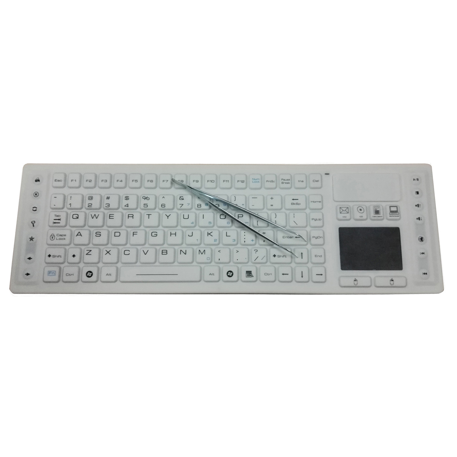 117 keys medical wireless washable keyboard by antimicrobial silicone ...