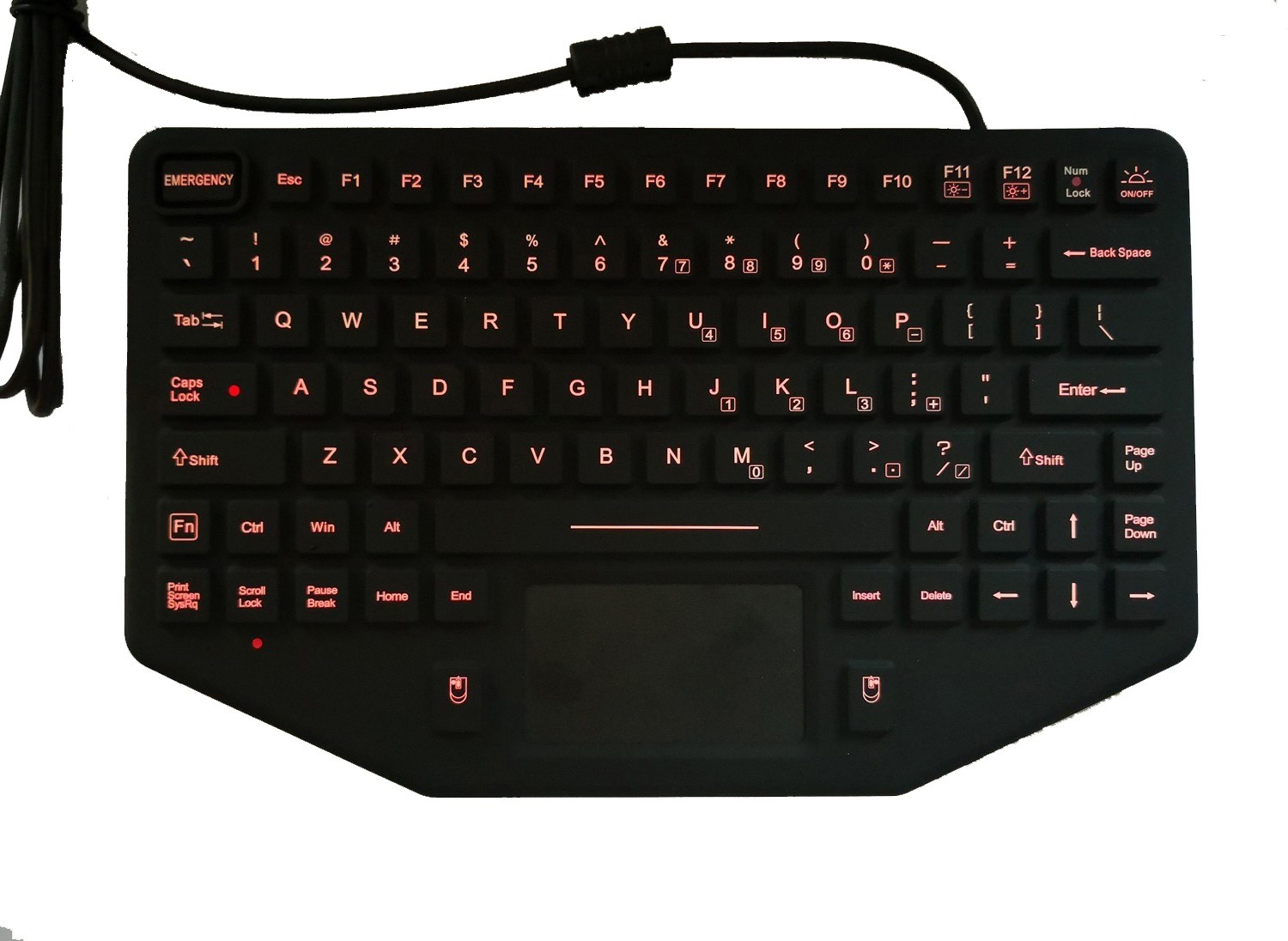 Panel mount 89-key military keyboard with Shift + F1 for North American ...