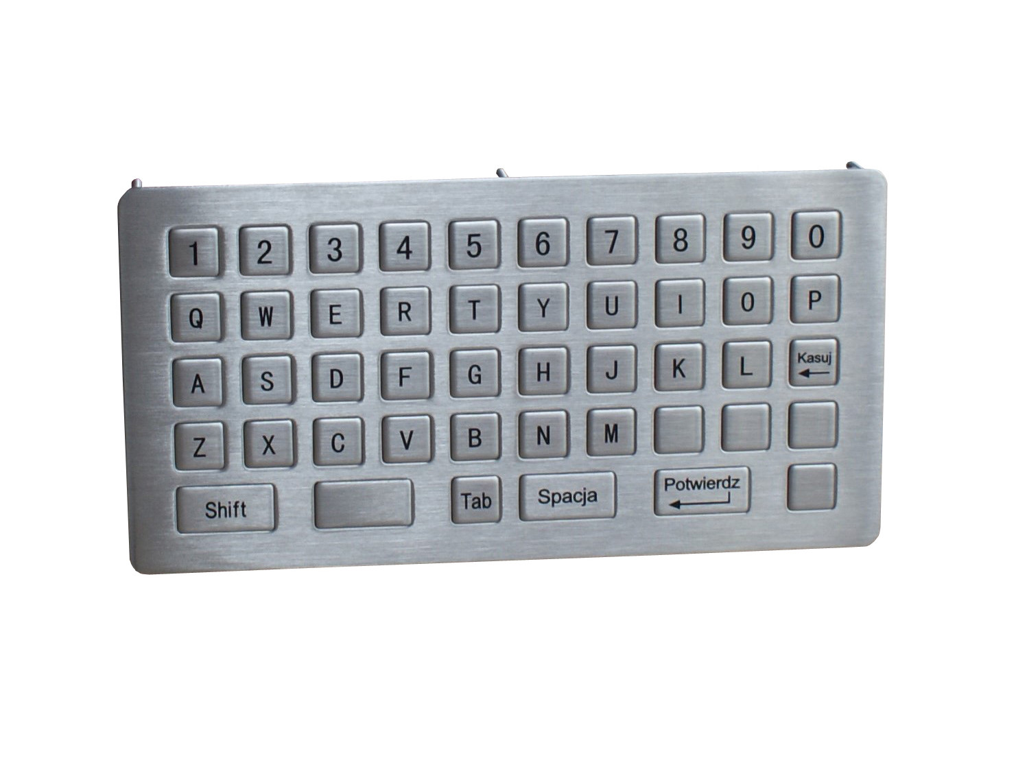 Polish 46 keys USB PS2 mini industrial metal keyboard with flat keys ...