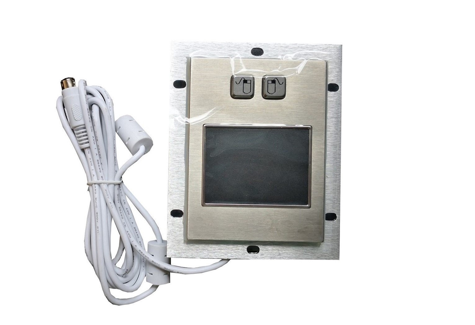 Vandal proof metal pointing device touchpad with two mouse buttons and ...