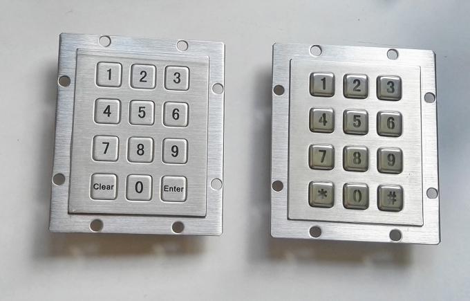 IP65 rear panel mounting vending machine keypad by backlit stainless ...