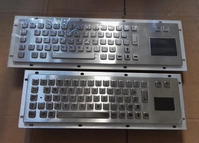 Rugged slim metallic panel mount military keyboard for portable ...