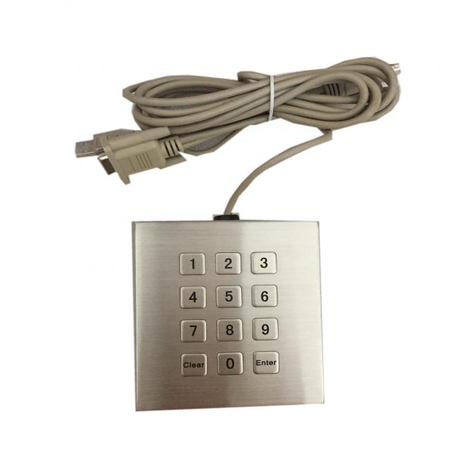 4x4 16 keys stand alone industrial metal keypad with numeric keys and ...