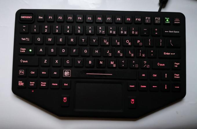 Ruggedized embedded silicone rubber military keyboard with wide ...