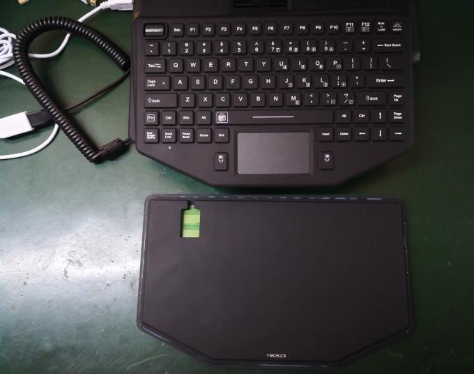 Panel mount silicone rubber industrial touchpad keyboard for mobile vehicle