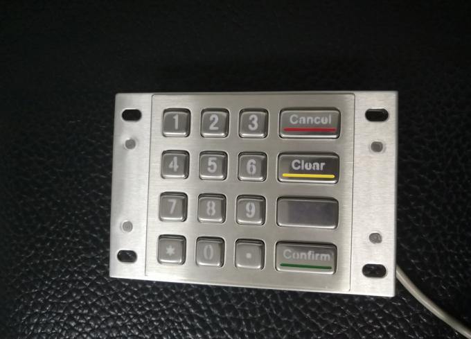 IP65 illuminated industrial metal keypad with numeric keypad and ...