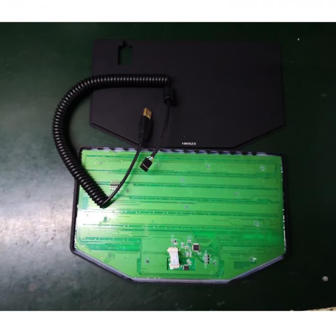 EMI slim panel mount industrial touchpad keyboard with vehicle mounting