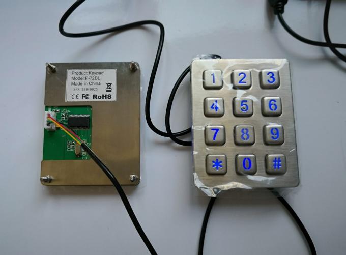 IP65 industrial stainless steel vending machine keypad with 12 buttons ...