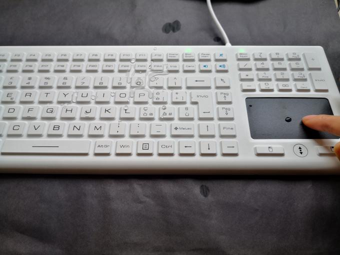 NEMA 4X Plus Ruggedized Wired Keyboard With Trackpad For Sterilization