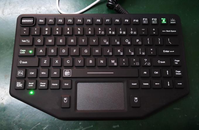 Vehicle Mounting 89 Key Rubberized Rugged Keyboard With VESA Mounting Holes